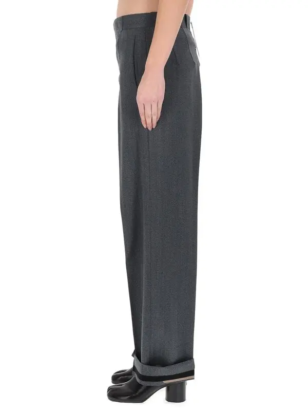 MAISON MARGIELA Tailored Wool Blend Straight Leg Pants