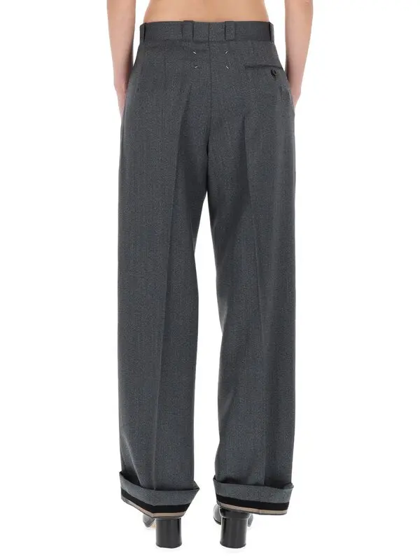 MAISON MARGIELA Tailored Wool Blend Straight Leg Pants