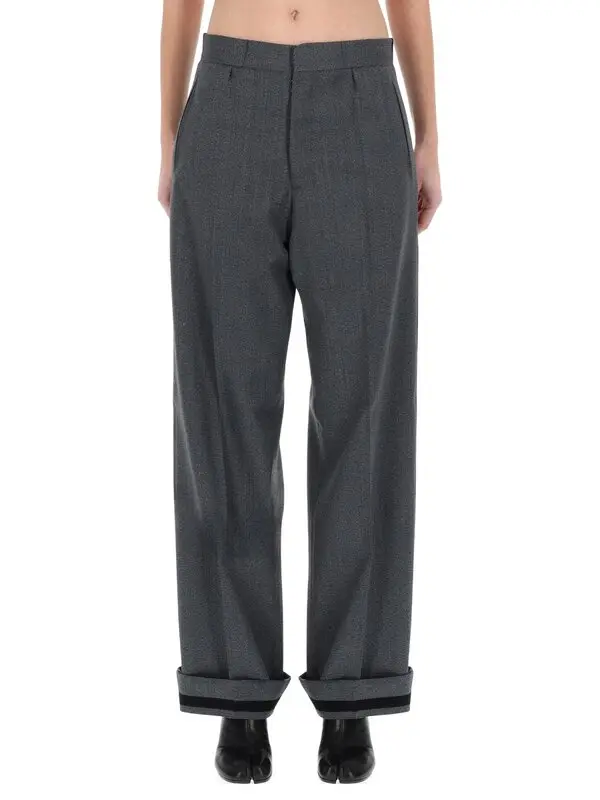 MAISON MARGIELA Tailored Wool Blend Straight Leg Pants