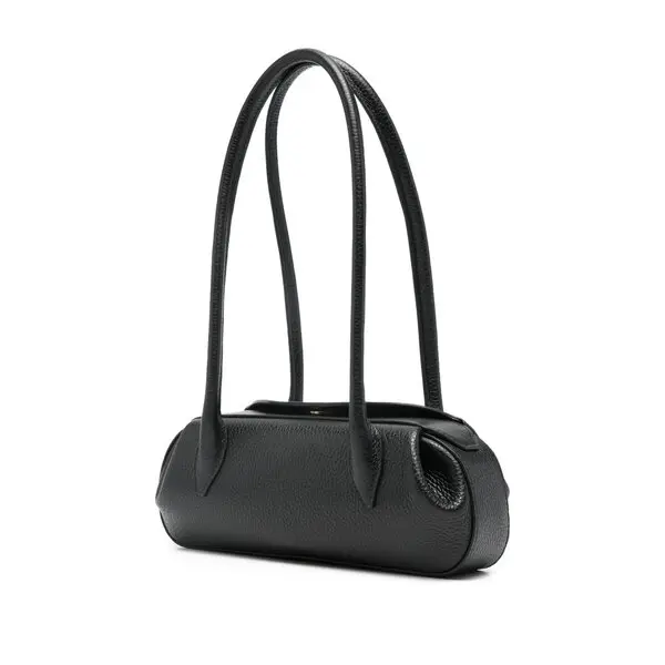 Yuzefi Leather Top Handle Bag - Black
