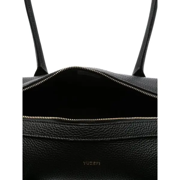 Yuzefi Leather Top Handle Bag - Black
