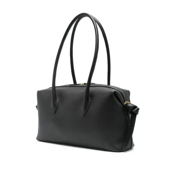 Yuzefi Leather Top Handle Bag - Black