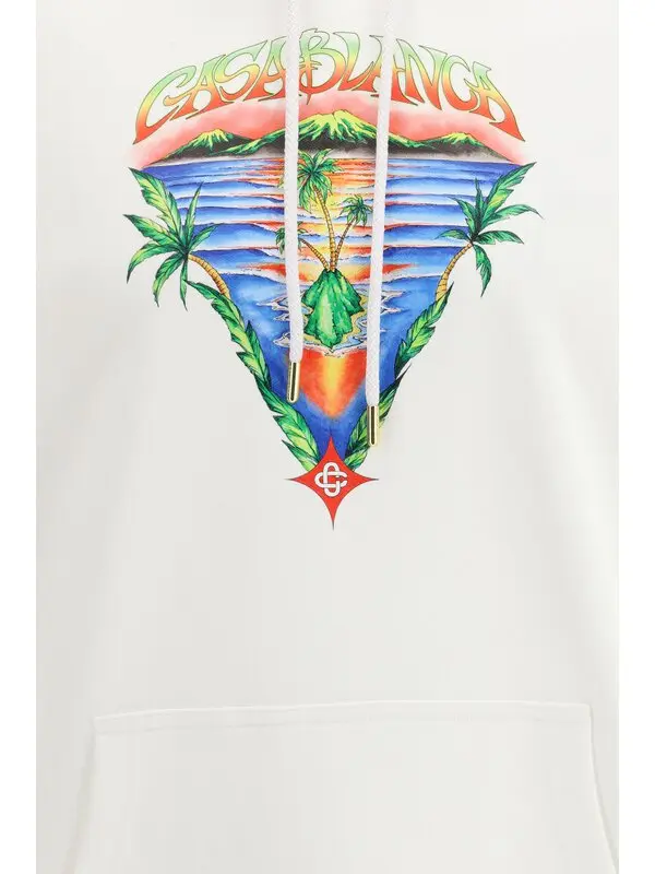 Casablanca Innocence Triangle" Graphic Print Hoodie - White