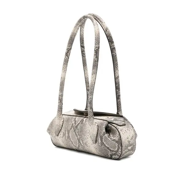 Yuzefi Ash Snakeskin Top Handle Bag
