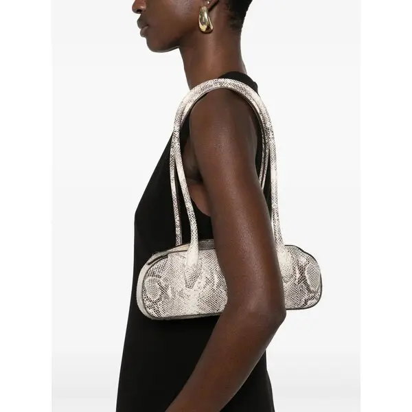 Yuzefi Ash Snakeskin Top Handle Bag