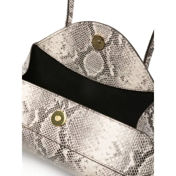 Yuzefi Ash Snakeskin Top Handle Bag