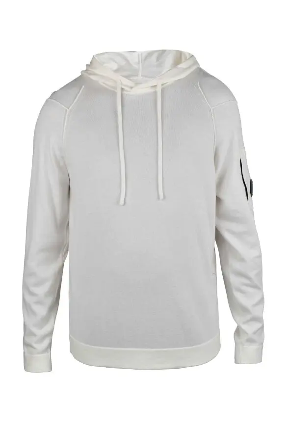 C.P. COMPANY Knit Hoodie - White