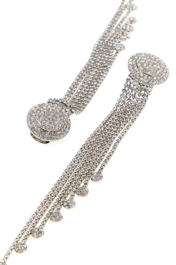 Alessandra Rich Embellished Crystal Chandelier Earrings