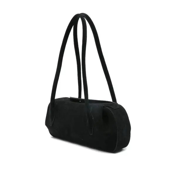 Yuzefi Suede Top Handle Bag - Black