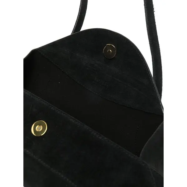 Yuzefi Suede Top Handle Bag - Black