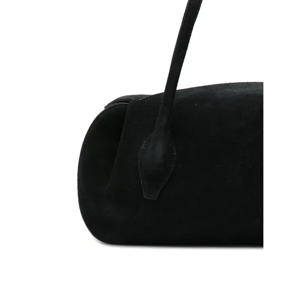 Yuzefi Suede Top Handle Bag - Black