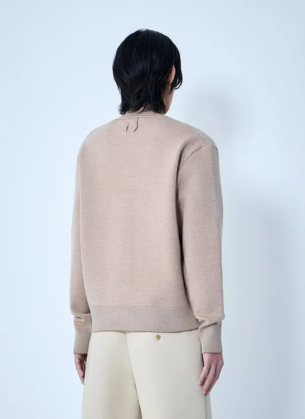Jacquemus Le Cardigan Doppio Fine Knit V-neck Cardigan - Cream