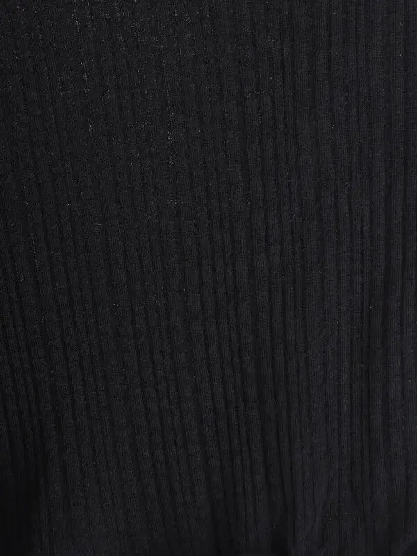 Fendi Ribbed V-neck Sweater With Scalloped Hem