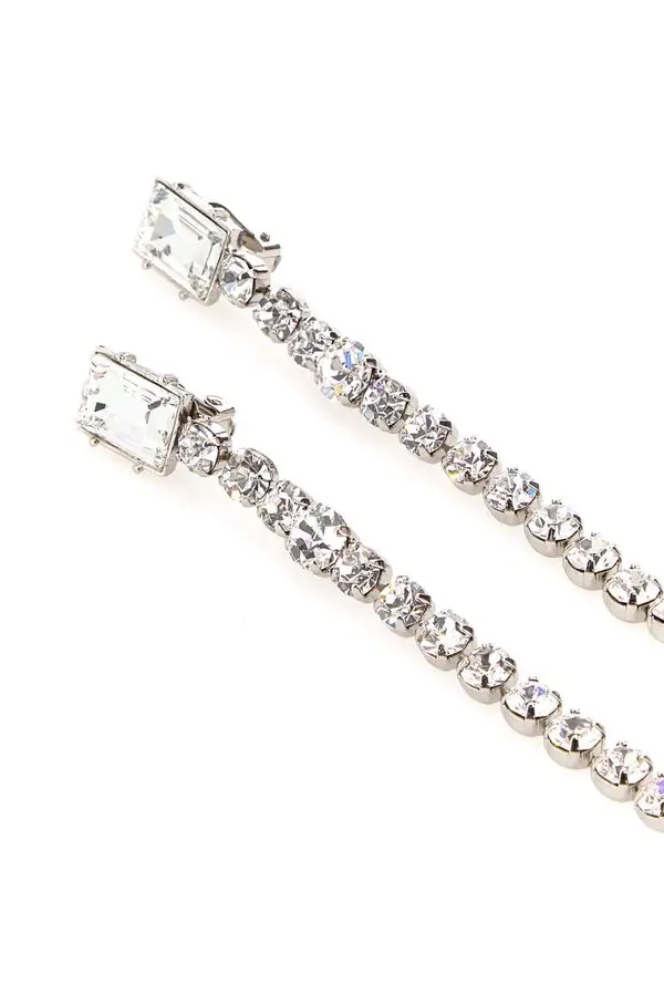 Alessandra Rich Embellished Crystal Drop Earrings