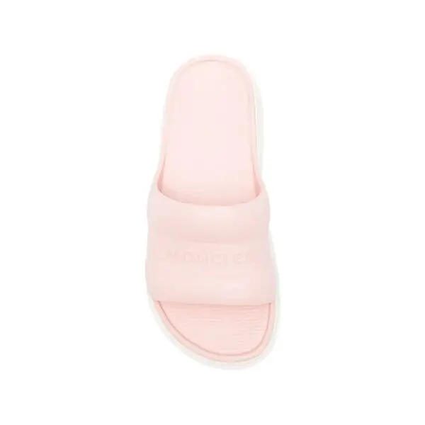 Moncler Embossed Slip-on Slides - Pink
