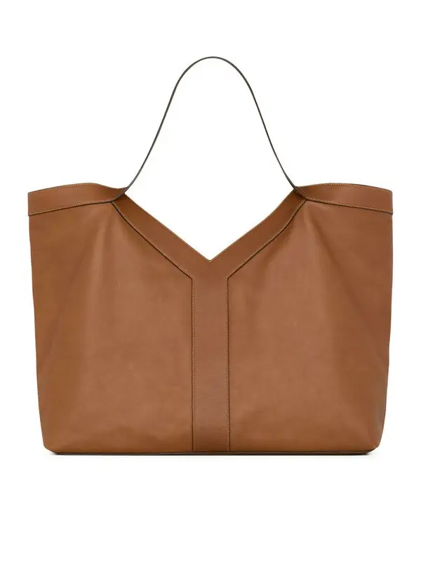 Saint Laurent Large Leather Tote Bag