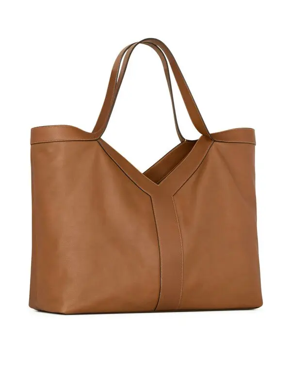 Saint Laurent Large Leather Tote Bag