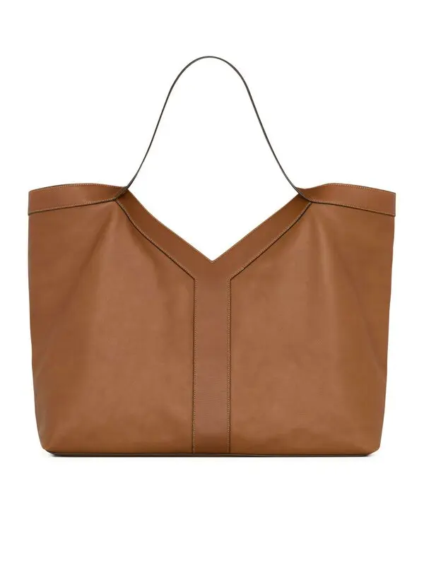 Saint Laurent Large Leather Tote Bag