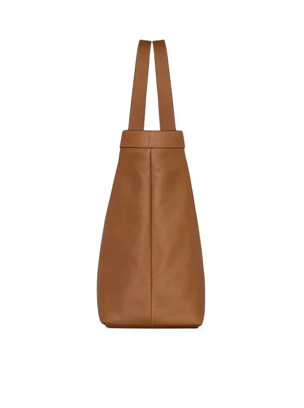 Saint Laurent Large Leather Tote Bag