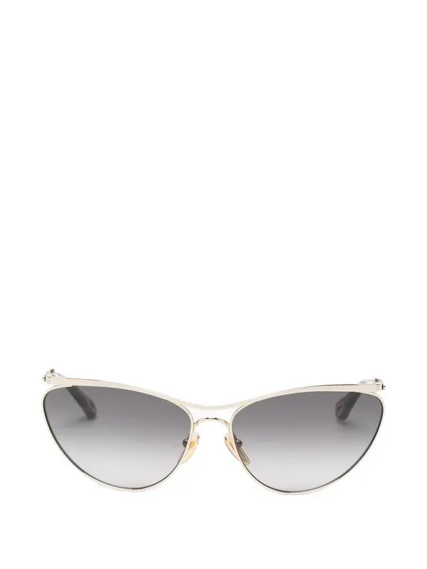 Chloé Gold-tone Cat-eye Frame Sunglasses - Multicolor