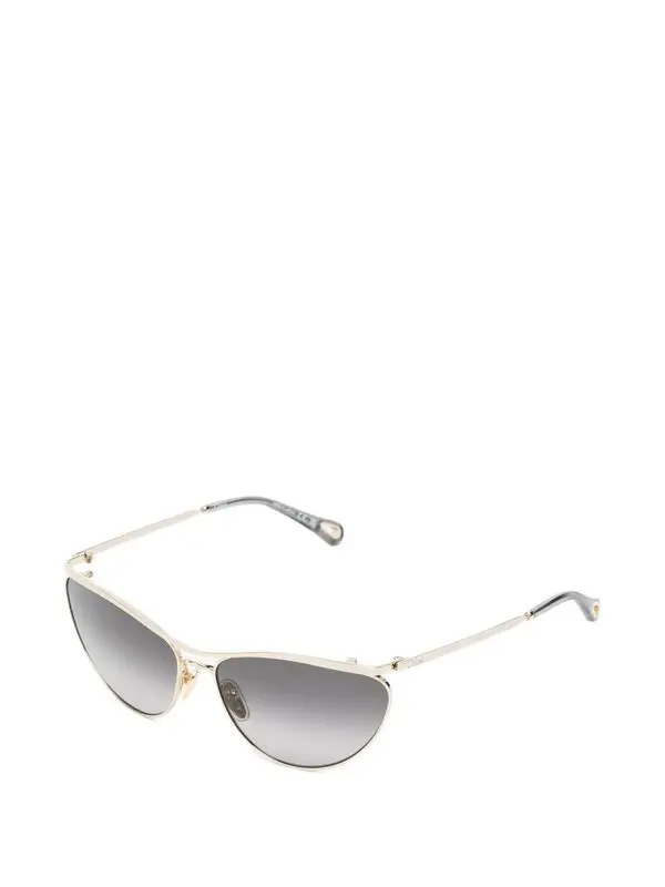 Chloé Gold-tone Cat-eye Frame Sunglasses - Multicolor