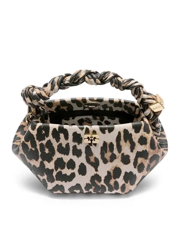 GANNI Leopard Leather Mini Bag - Multicolor
