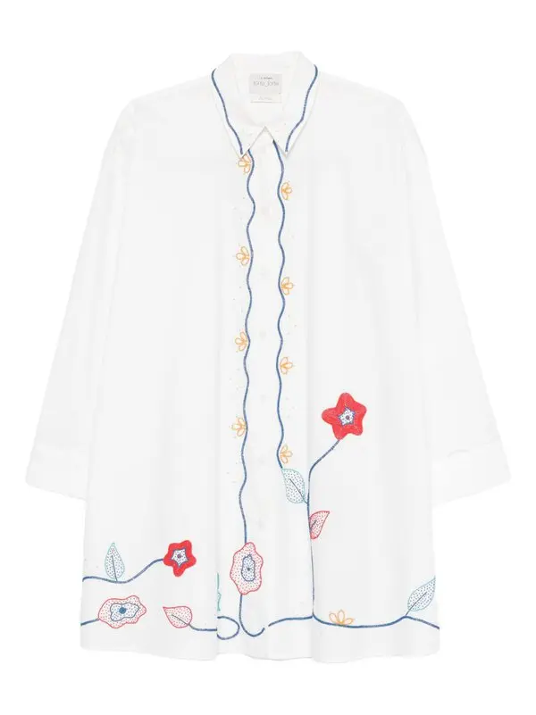 FORTE_FORTE Embroidered Cotton Shirt - Multicolor