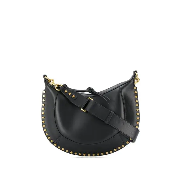 Isabel Marant Étoile Suede Shoulder Bag With Gold-tone Hardware - Black