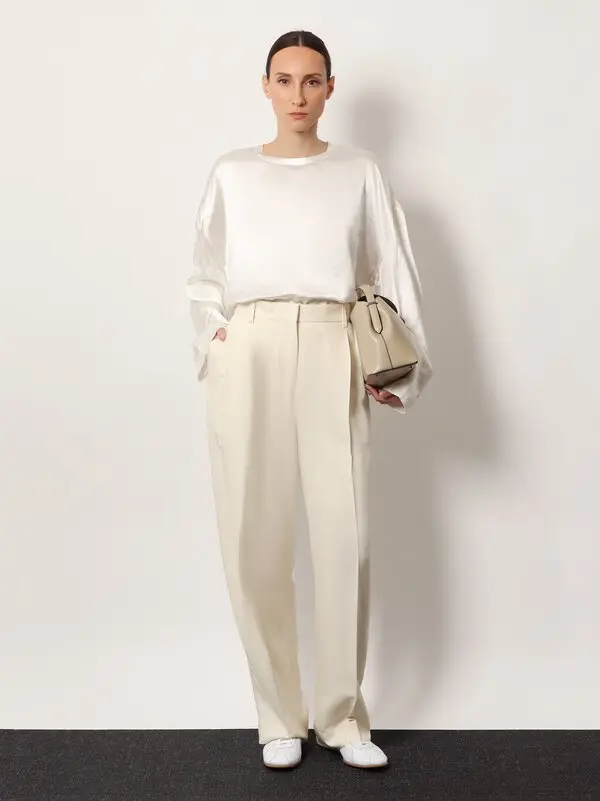 TOTEME Viscose Trousers - Cream