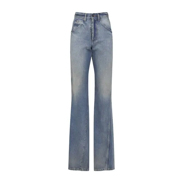 MAISON MARGIELA Indigo Cotton 5 Pockets Pants - Blue