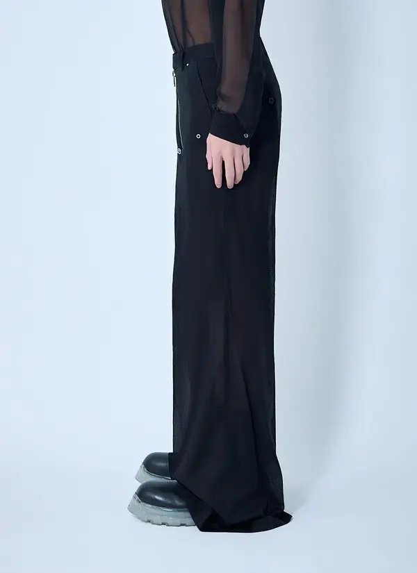 Rick Owens Tailored Wide-leg Sheer Trousers