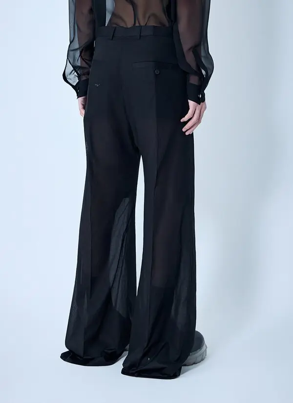 Rick Owens Tailored Wide-leg Sheer Trousers