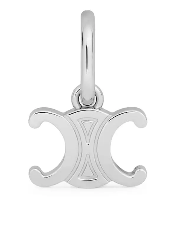 Celine Triomphe Charm In Rhodium-plated Brass - Silver