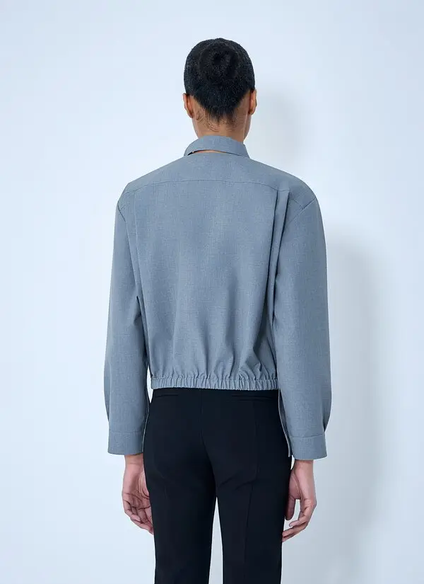 JIL SANDER Cotton Poplin Cropped Shirt