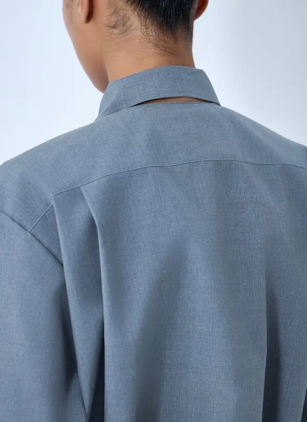 JIL SANDER Cotton Poplin Cropped Shirt