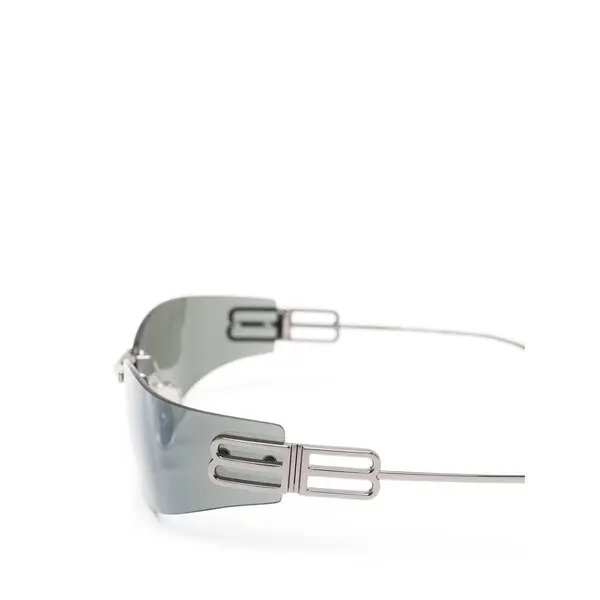 Balenciaga Tone Rimless Logo Detail Sunglasses