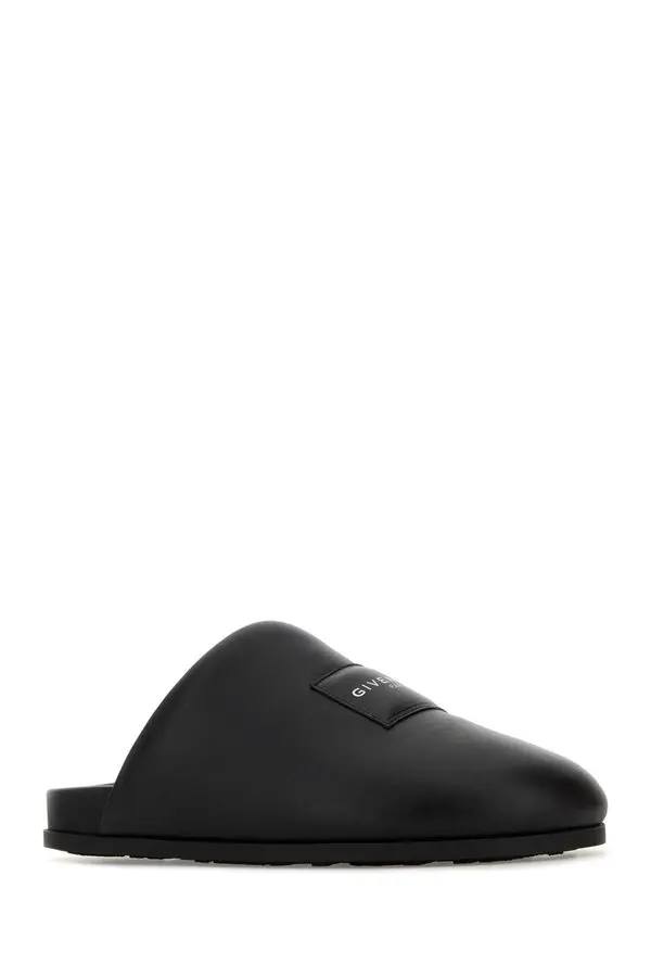 Givenchy Leather Slippers - Black