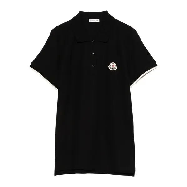 Moncler Short Sleeve Polo Shirt With Logo Patch