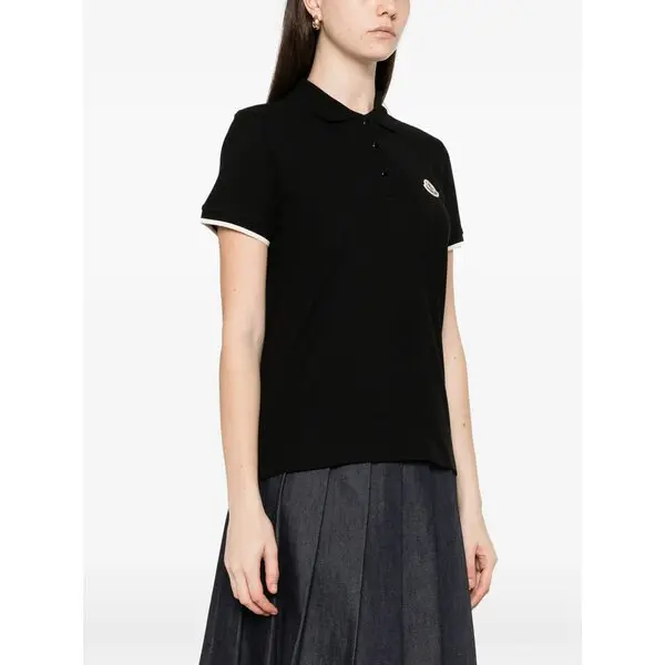 Moncler Short Sleeve Polo Shirt With Logo Patch
