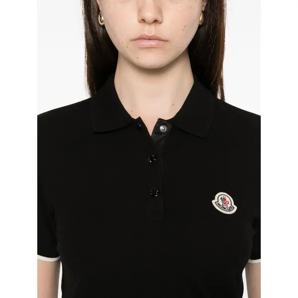 Moncler Short Sleeve Polo Shirt With Logo Patch