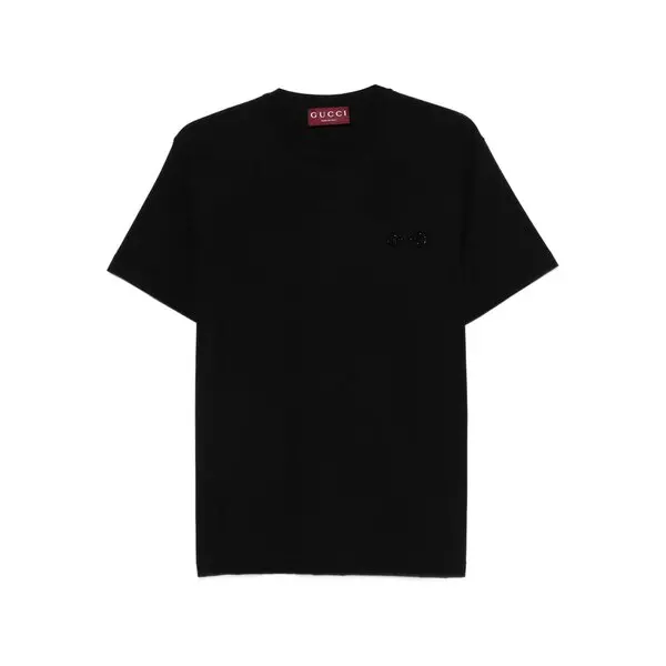 Gucci Cotton Crewneck T-shirt With Horsebit Embellishment