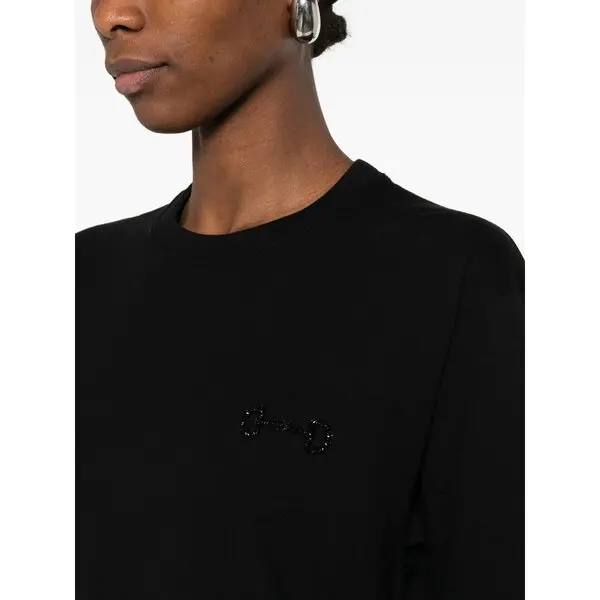 Gucci Cotton Crewneck T-shirt With Horsebit Embellishment
