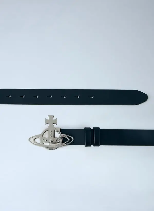 VIVIENNE WESTWOOD Orb Buckle Leather Belt