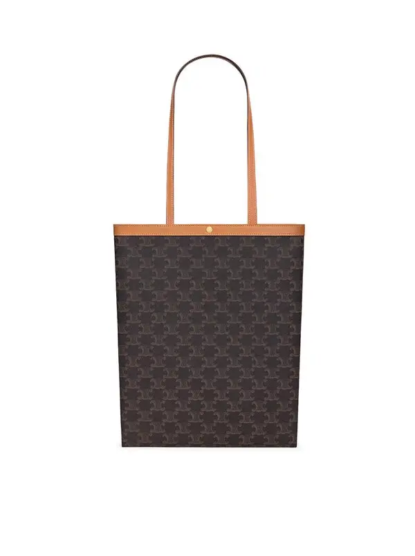 Celine Medium Flat Shopper In Triomphe Fabric - Multicolor