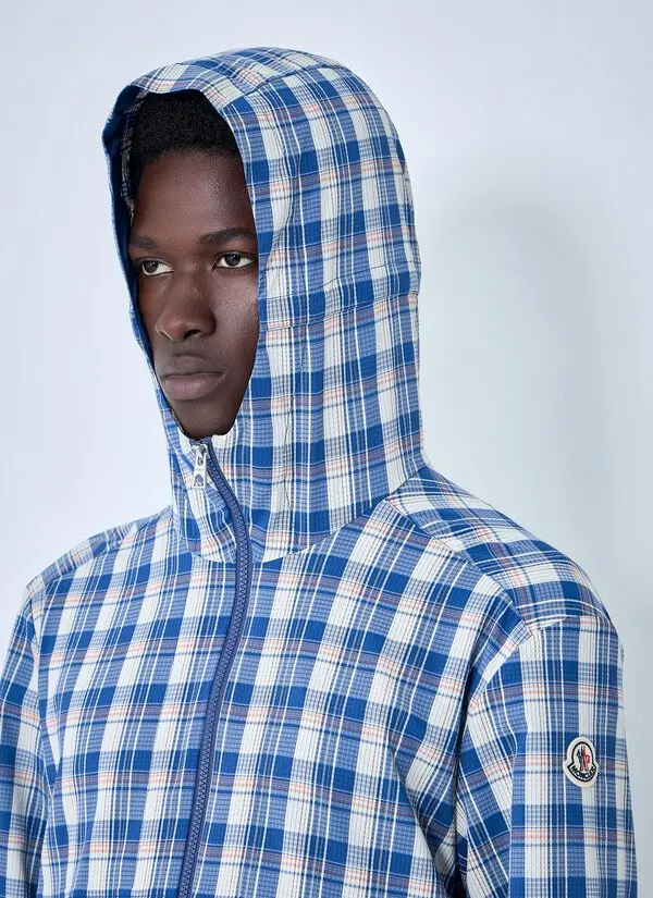 Moncler Natisone Check Hooded Jacket