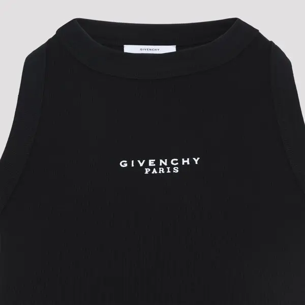 Givenchy Ribbed Cotton Cropped Tank Top
