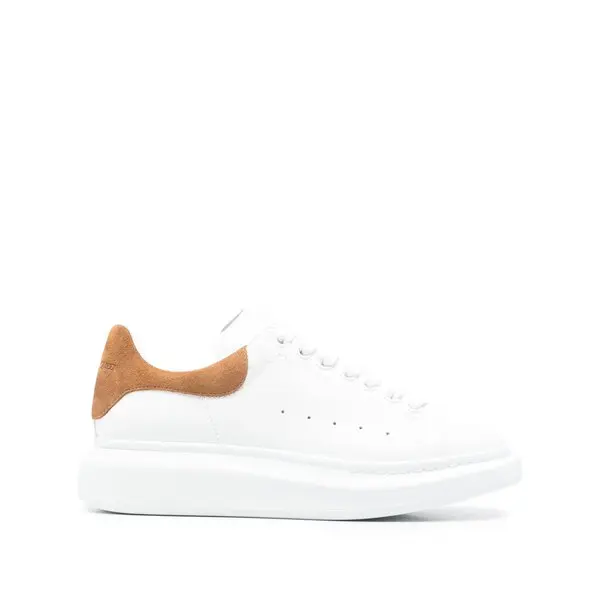Alexander McQueen Low-top Suede Paneled Sneakers - White
