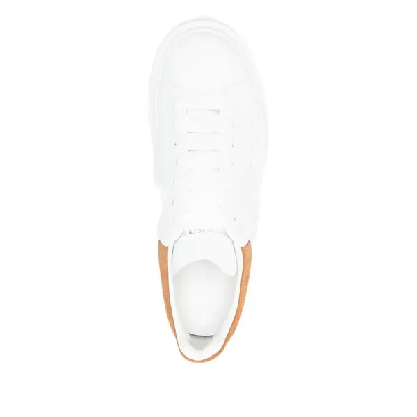 Alexander McQueen Low-top Suede Paneled Sneakers - White