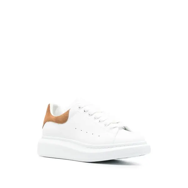 Alexander McQueen Low-top Suede Paneled Sneakers - White