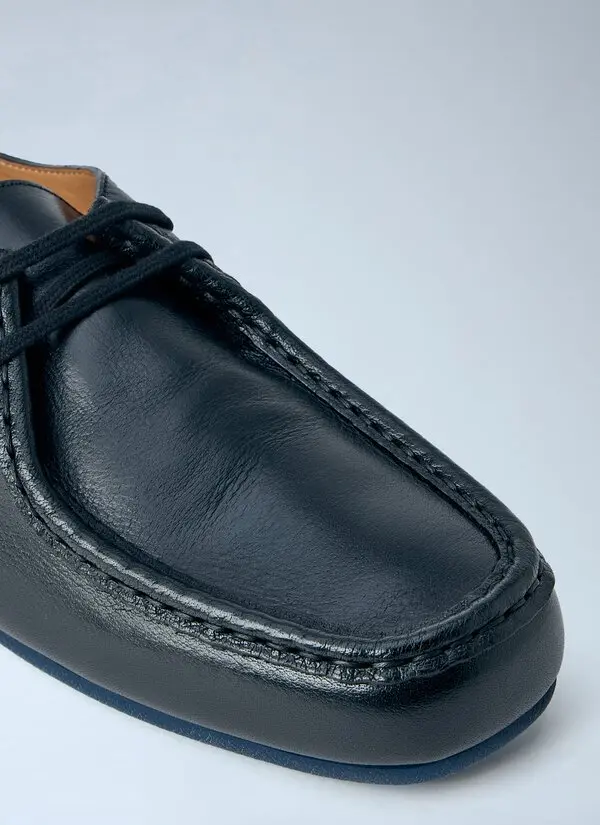 JIL SANDER Leather Moccasins With Stitched Detailing